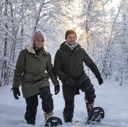 Snowshoe walk at Arctic SnowHotel / Authentic Scandinavia